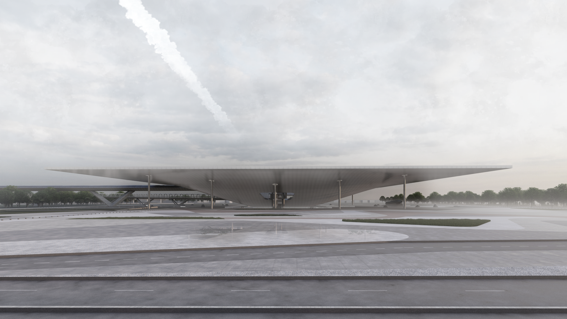 Estação Hyperloop Terminal de Passageiros: A composição formal e ...